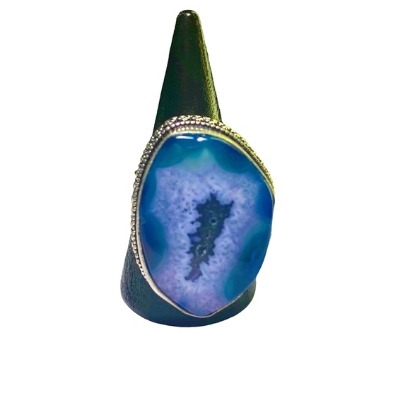 Hand Crafted | Jewelry | Nwt Blue Solar Quartz Gemstone In A ...